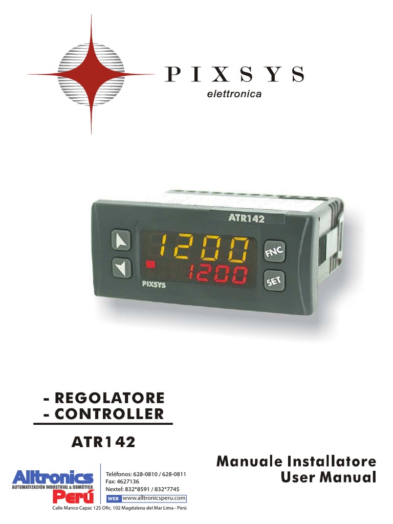 Pixsys ATR 142 | PDF | Control Theory | Parameter (Computer Programming)