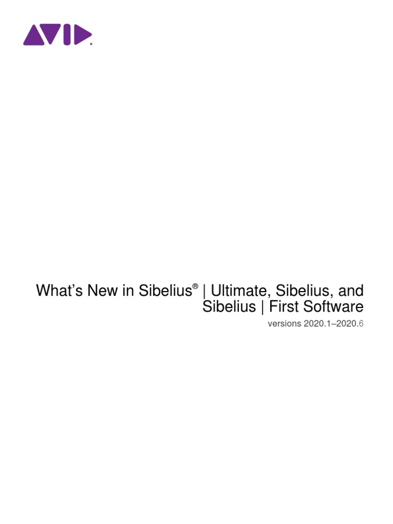 What's New in Sibelius - Ultimate, Sibelius, and Sibelius - First ...