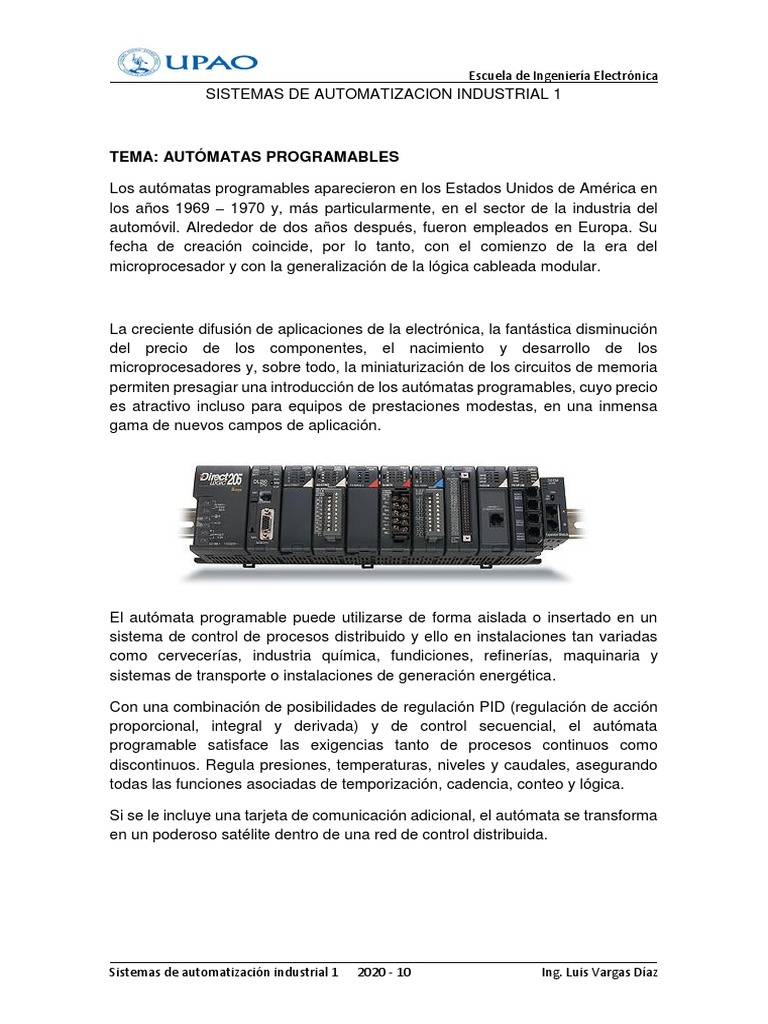 Automatas Programables - Semana 12 | PDF | Controlador lógico ...