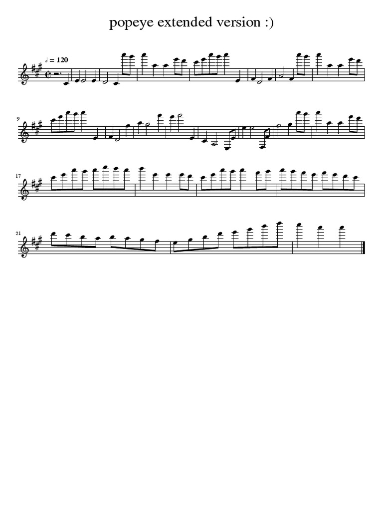 Popeye Extended Version ) PDF | PDF