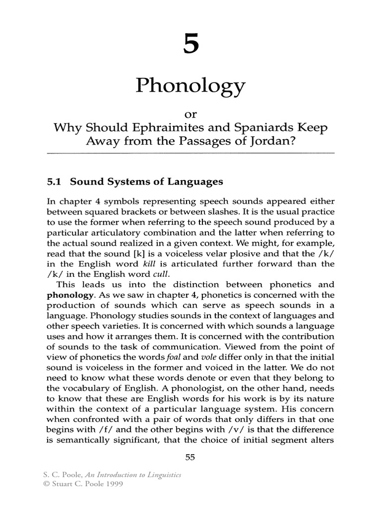 Chapter 5 - PHONOLOGY | Download Free PDF | Stress (Linguistics) | Syllable