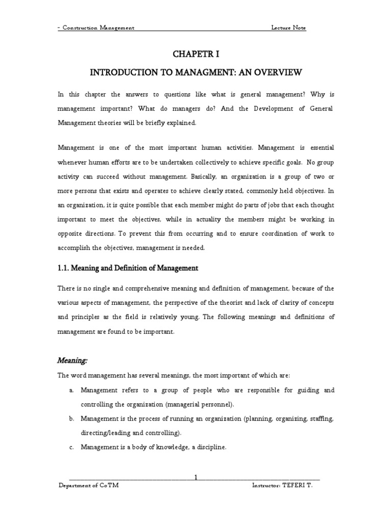Chapter 1 - Introduction To Managment | PDF | System | Quantitative ... Chapter 1 - Introduction To Managment | PDF | System | Quantitative ...