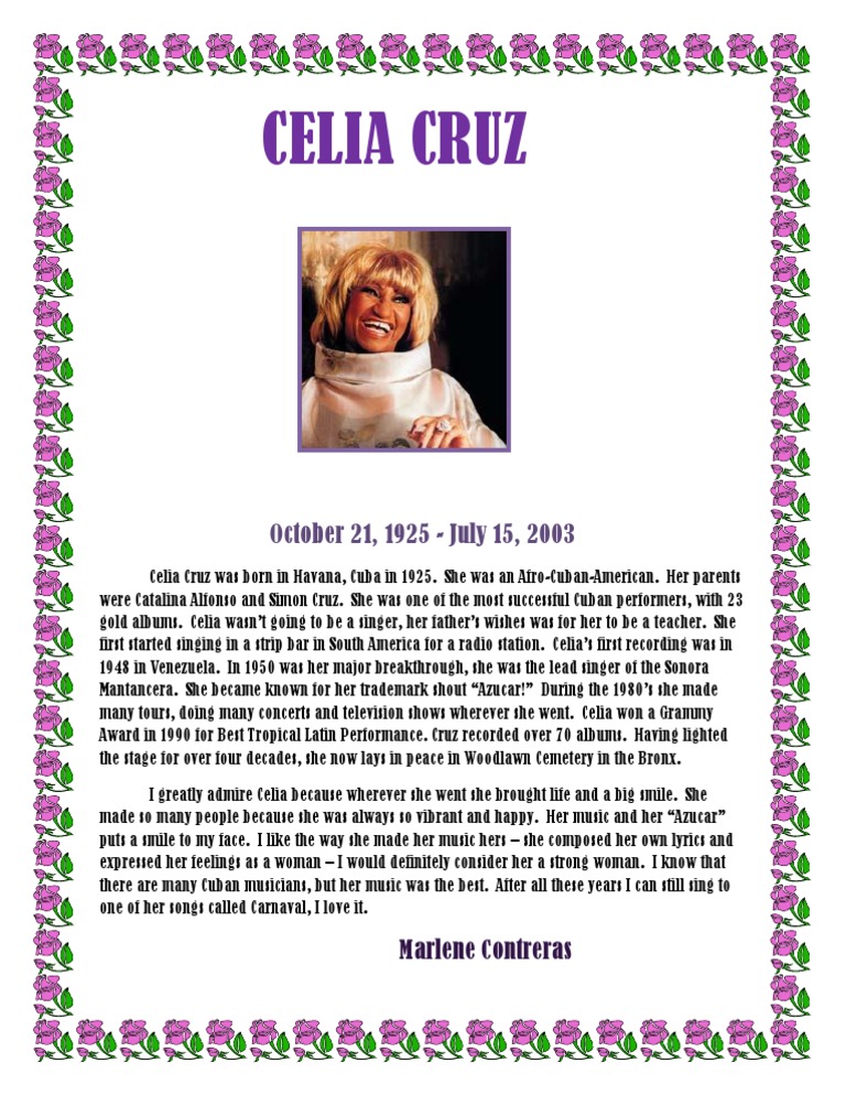 Celia Cruz | PDF