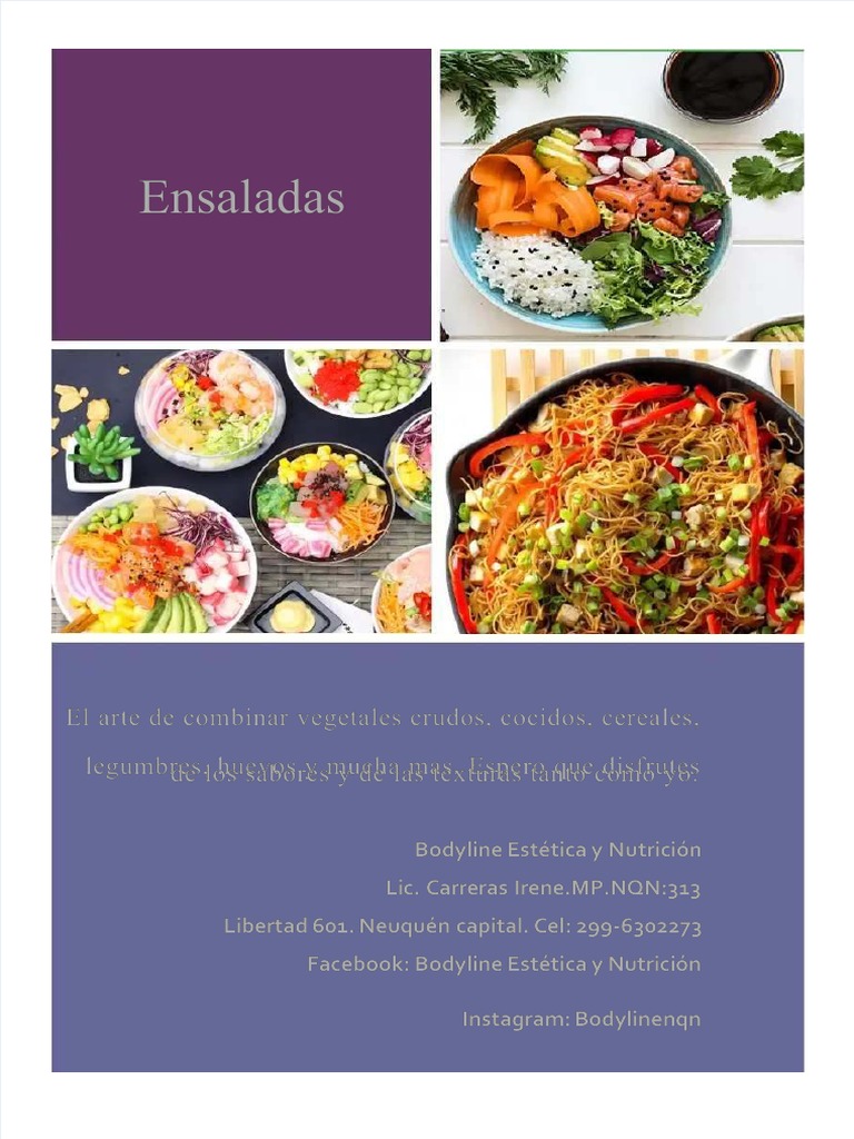 Recetas de Ensaladas Saludables | PDF | ensalada | Alimentos