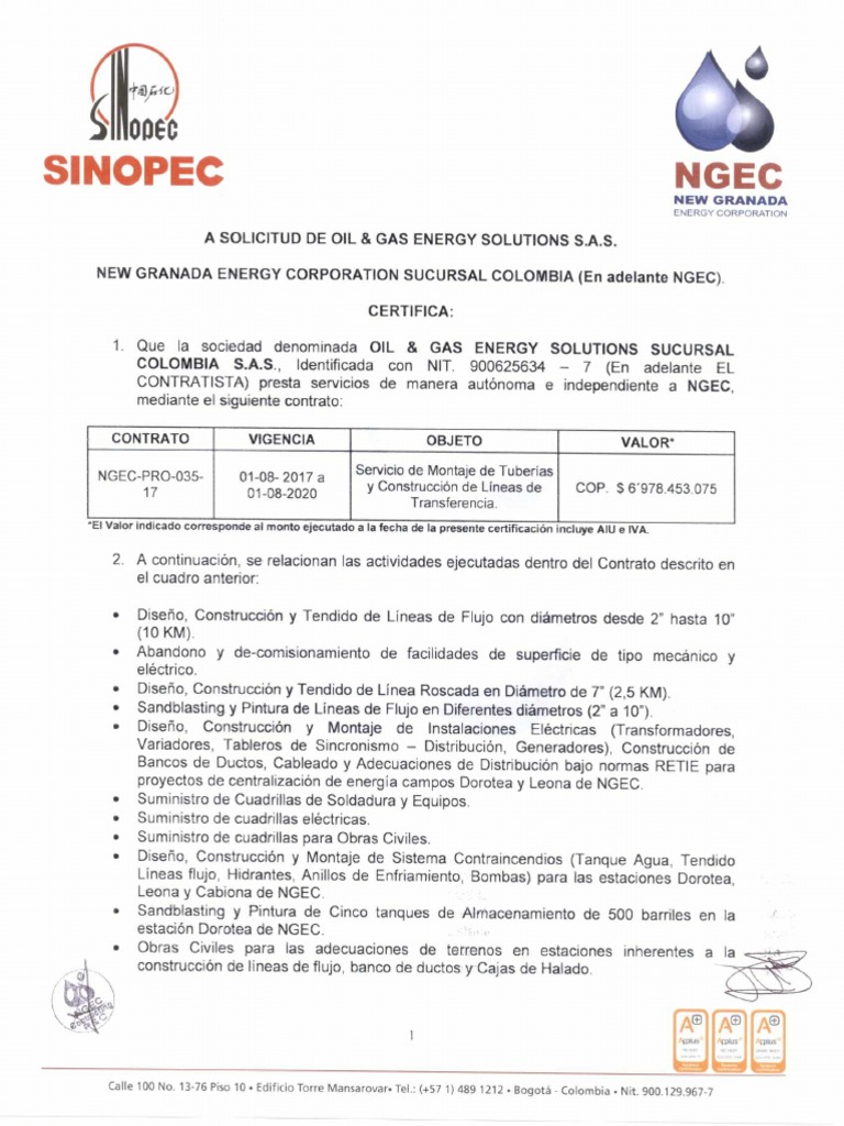 Ngec - Facilidades | PDF | Energía y recursos | Naturaleza