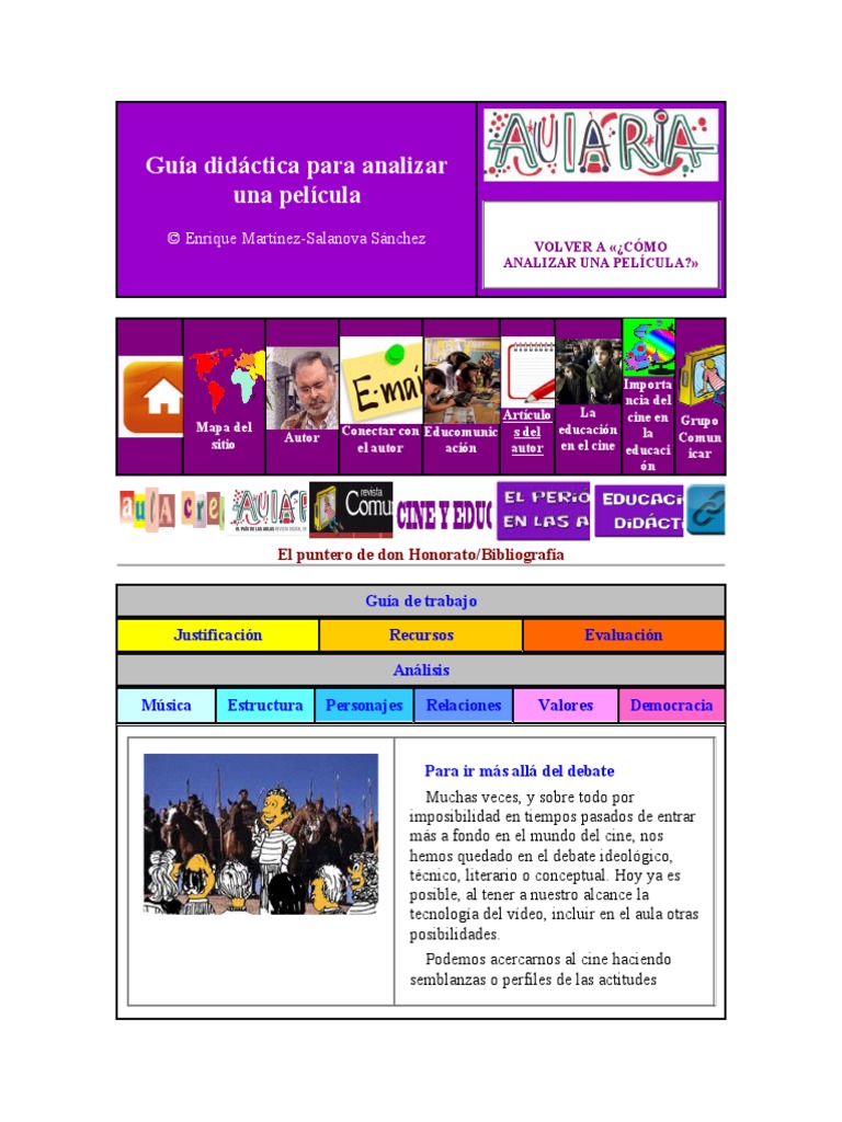 Guía Didáctica para Analizar Una Película | PDF | Evaluación | Aprendizaje