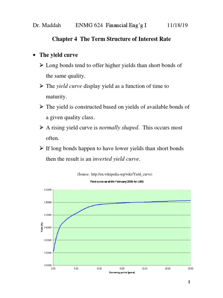 Chapter 4 The Term Structure of Interest Rate | PDF | Yield Curve ...