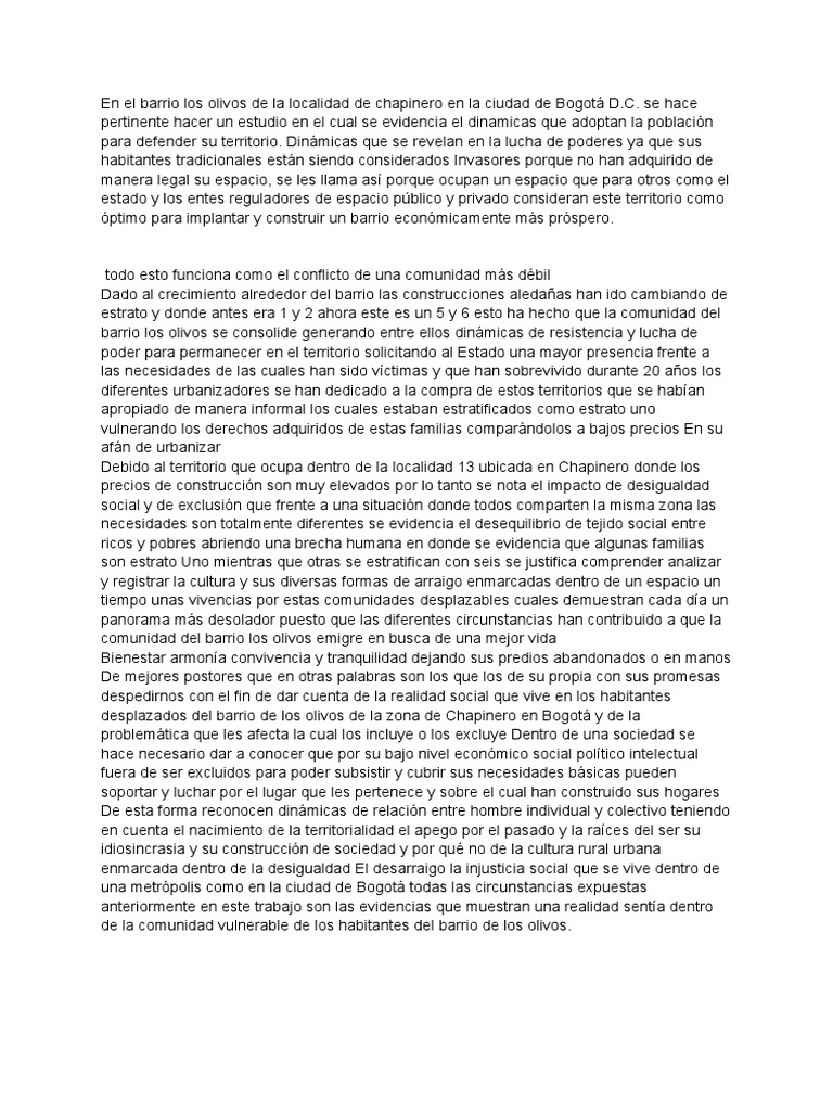 Documento Sin Título (3) .Odt | PDF | Bogotá | Desigualdad social