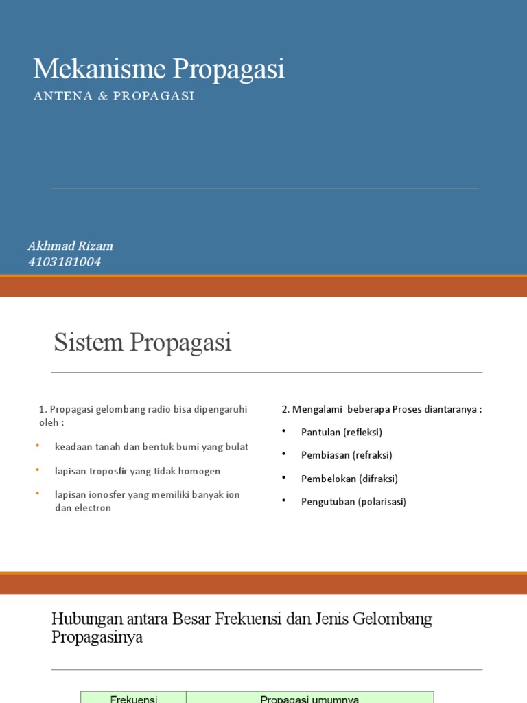 Mekanisme Propagasi | PDF