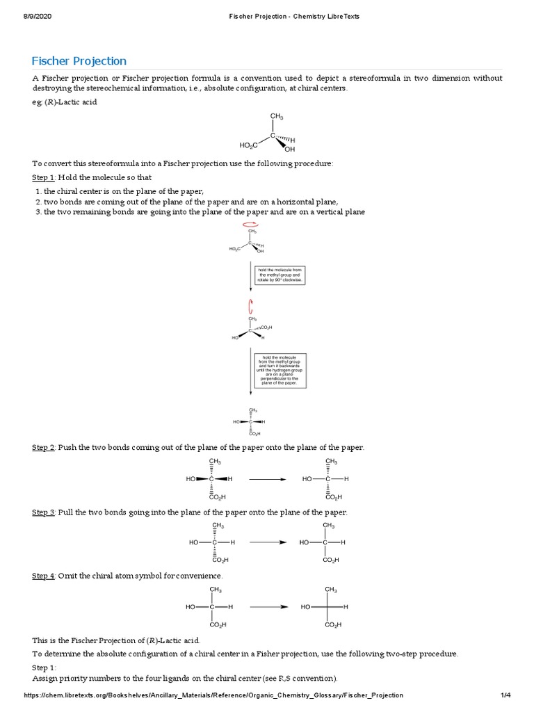 Fischer Projection | PDF | Chirality (Chemistry) | Organic Chemistry