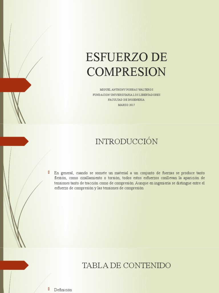 Definición y Ejemplos de Esfuerzo de Compresión | PDF | Ingeniería de ...