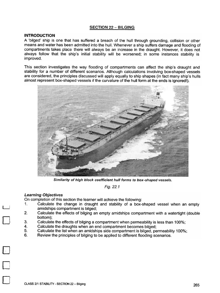 Section 22 - Bilging: Similarity of High Block Coefficient Hull Forms ...