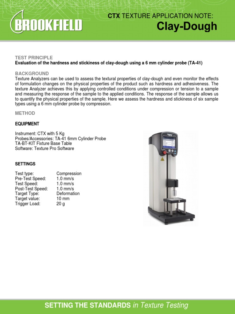 CTX Texture Application Note:: Setting The Standards | PDF | Adhesion ...