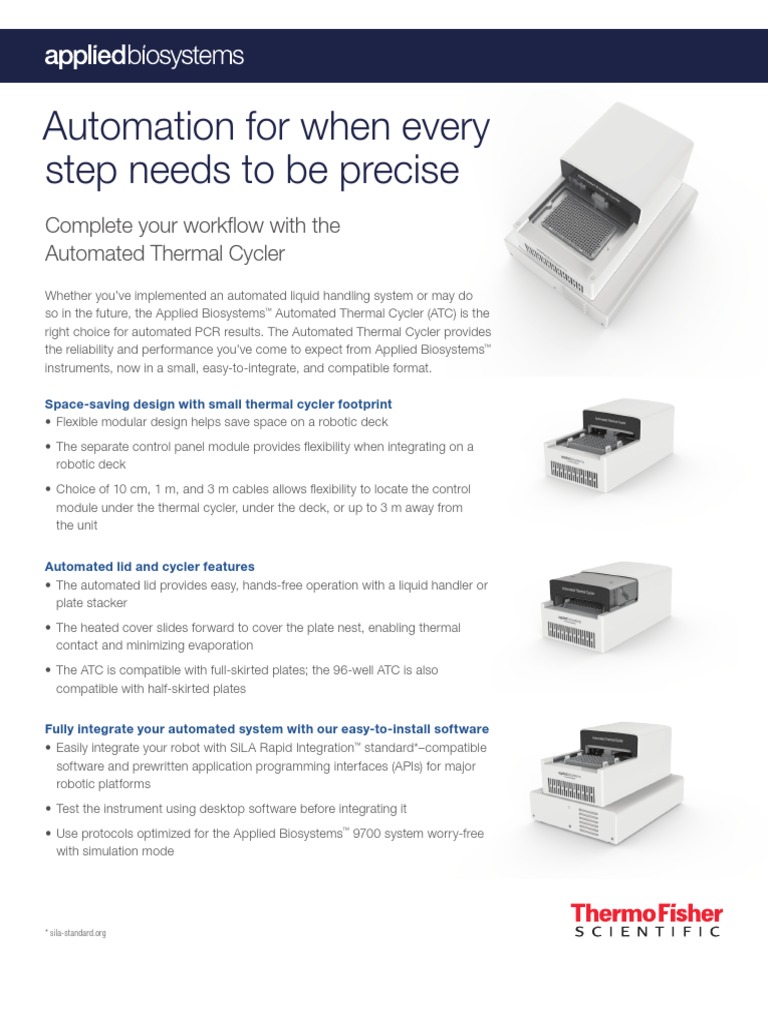 Automated Thermal Cycler Flyer | PDF | Automation | Application ...