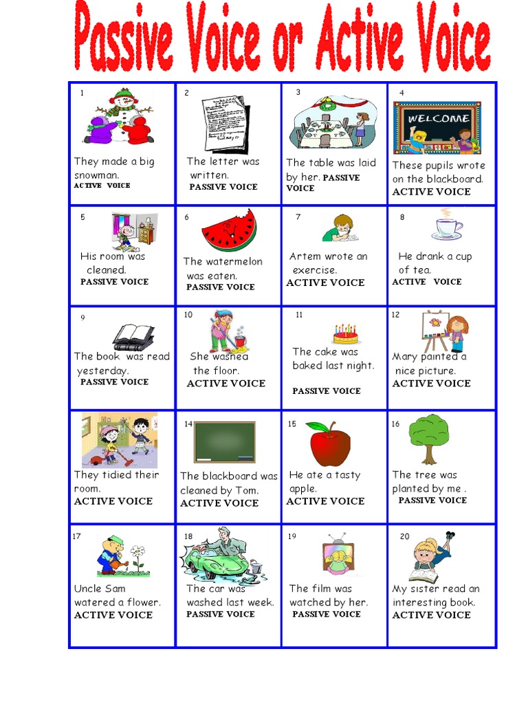 Actividad 1 Passive-Voice-Or-Active-Voice-Activities | PDF