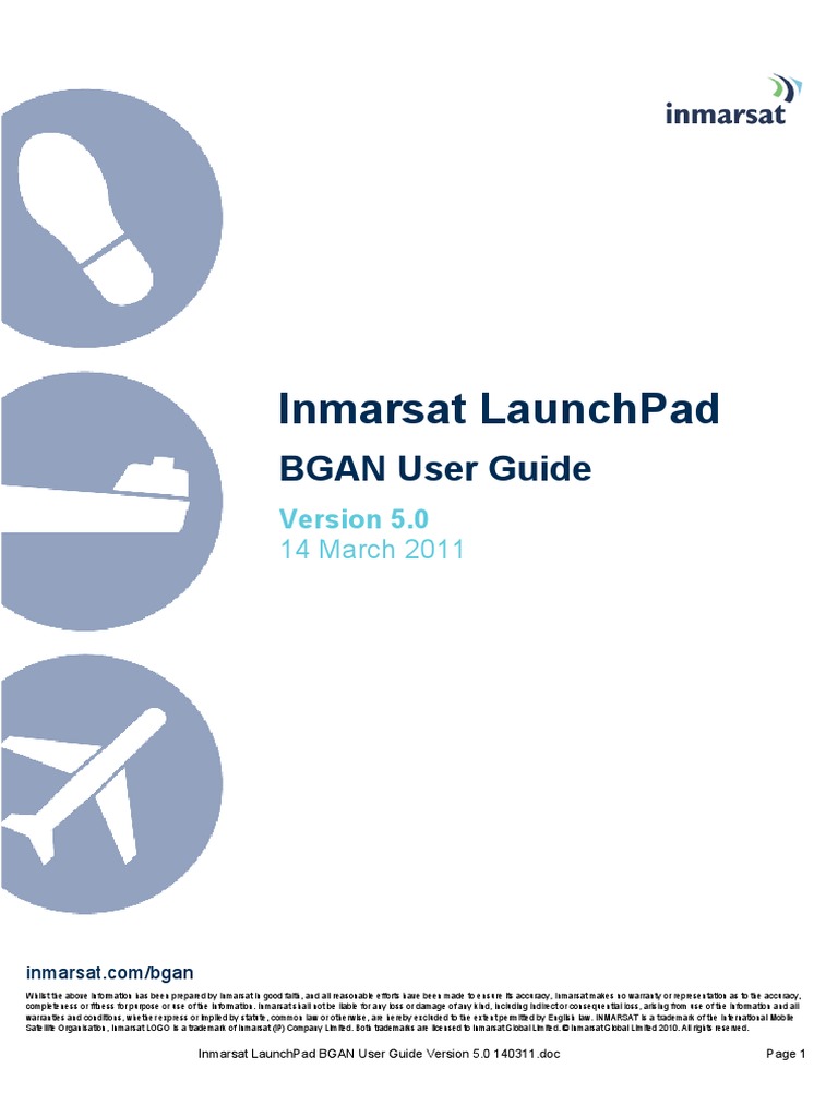 Inmarsat Launchpad: Bgan User Guide | PDF | Icon (Computing ...