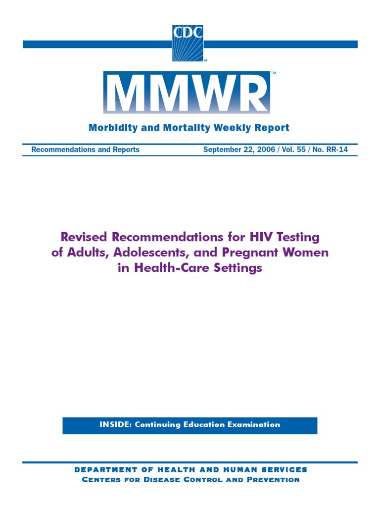 Revised Recommendations For HIV Testing of Adults, Adolescents, and ...