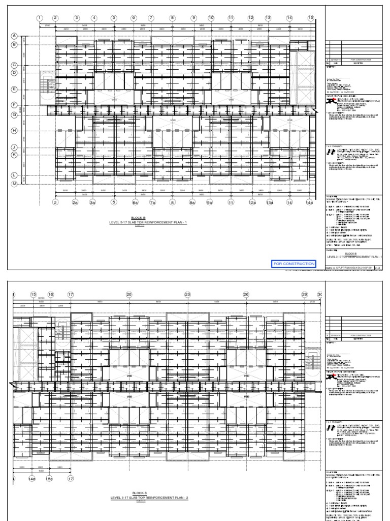 Level 3-17 Slab Reinforcement Plan | PDF