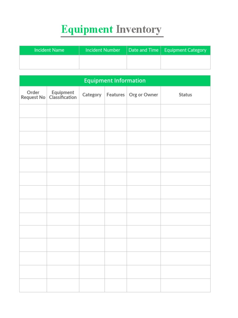 Equipment Inventory Letter | PDF