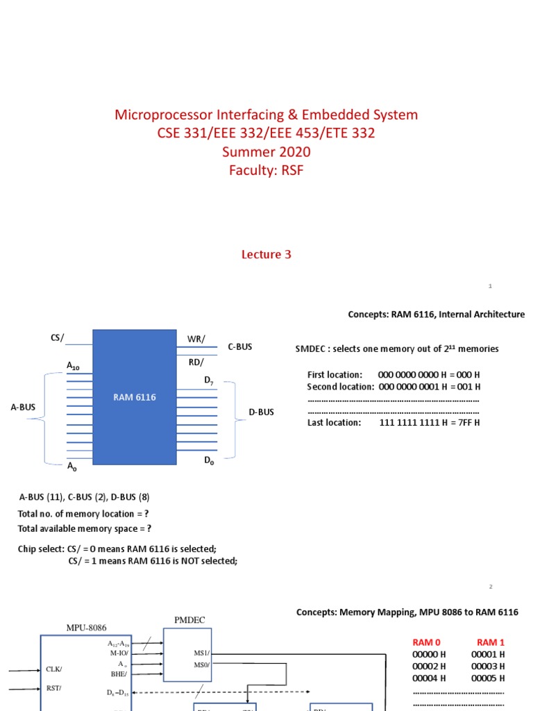 Microprocessor Memory Mapping Basics | PDF | Integrated Circuit ...
