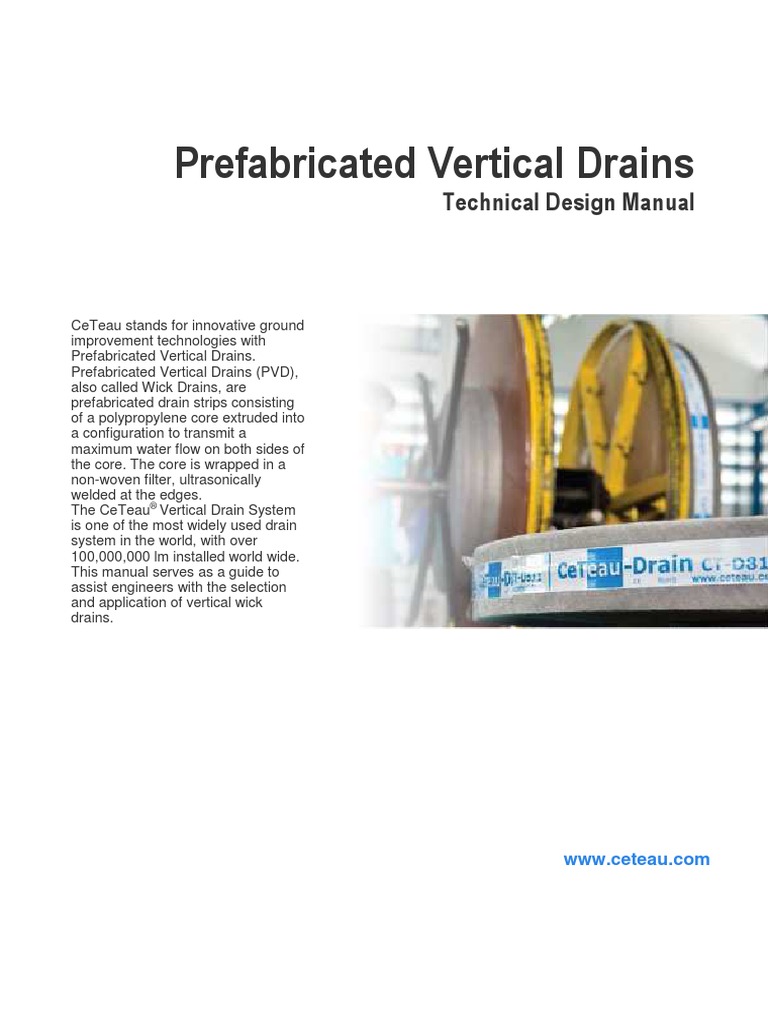 Prefabricated Vertical Drains: Technical Design Manual | PDF | Drainage ...