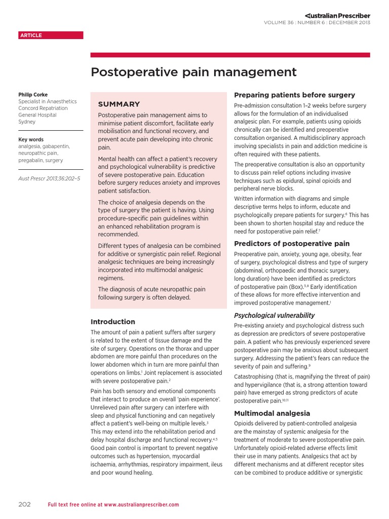 Australian Prescriber PDF | PDF | Analgesic | Pain Management