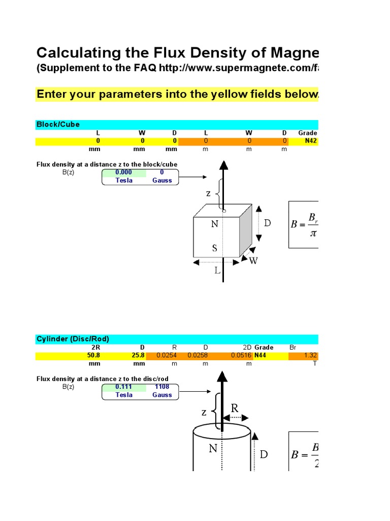 Magnetic Flux Density Calculation Guide | PDF | Magnetism | Physical ...