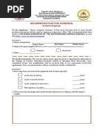 Confidential Recommendation Letter Sample | PDF | Graduate School | Behavior Modification