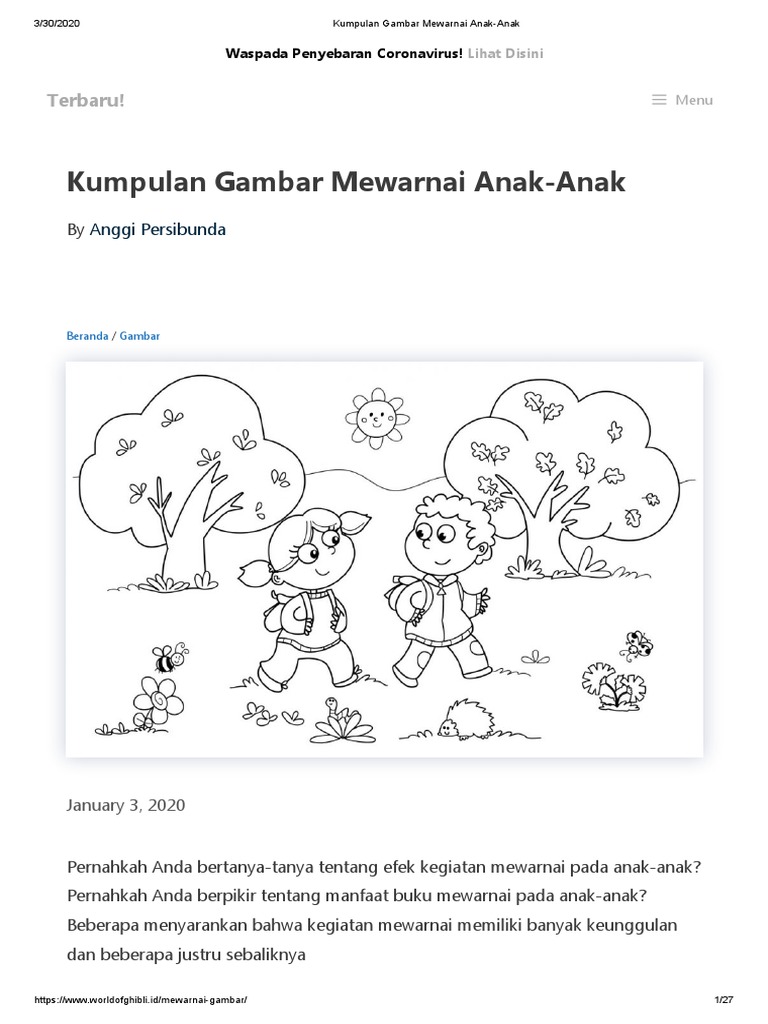 Kumpulan Gambar Mewarnai Anak TK | PDF