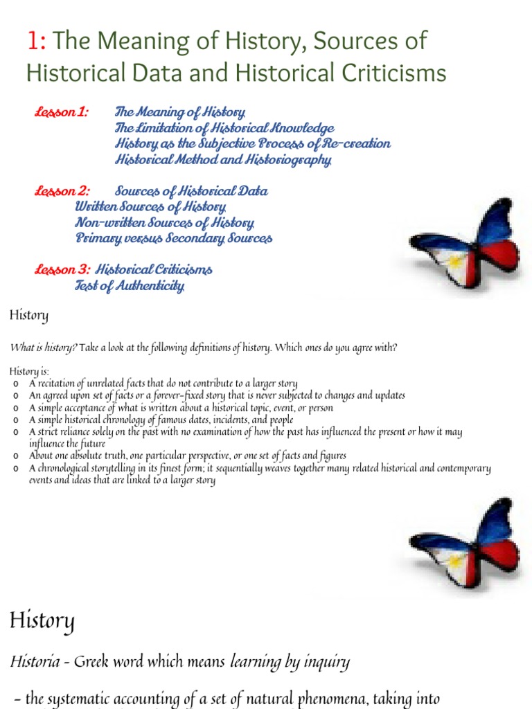001 PPT GEC102 Meaning of History | PDF | Historian | Historiography