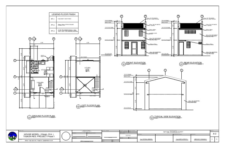Architectural Plan of Row House | Download Free PDF | Roof ...