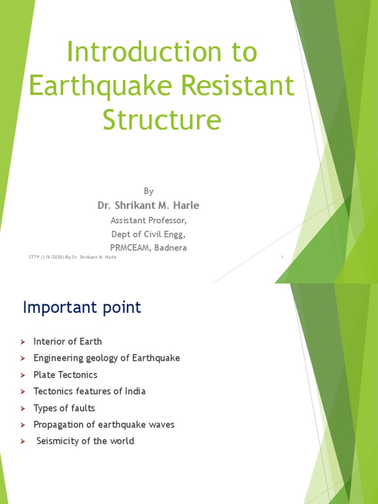 Introduction to Earthquake Resistant Structures | PDF | Waves | Earthquakes