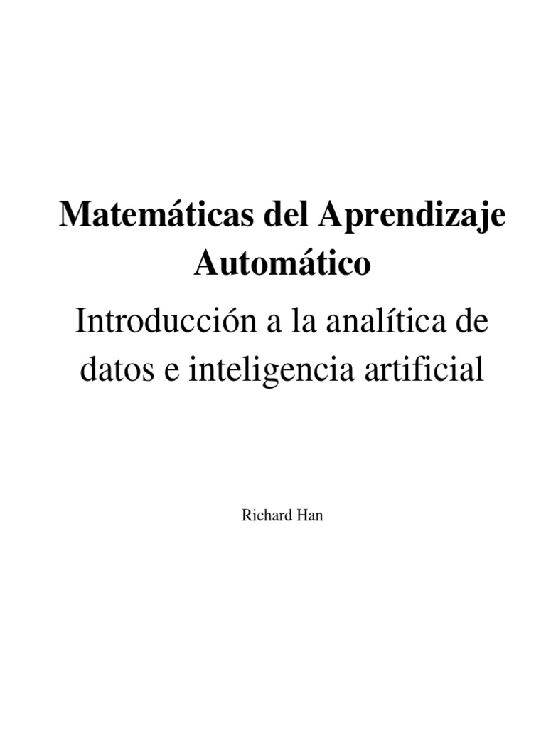 Math For Machine Learning Book (Spanish Version) (Final) PDF | PDF ...