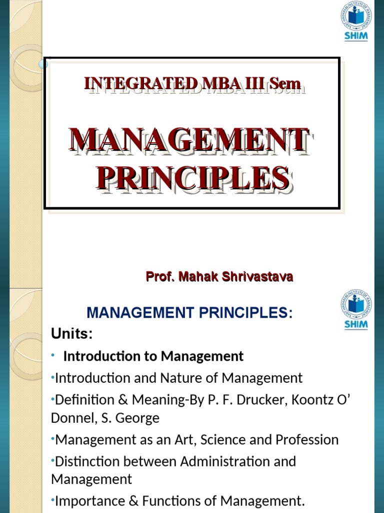 Management Principles Management Principles | PDF | Economies | Business