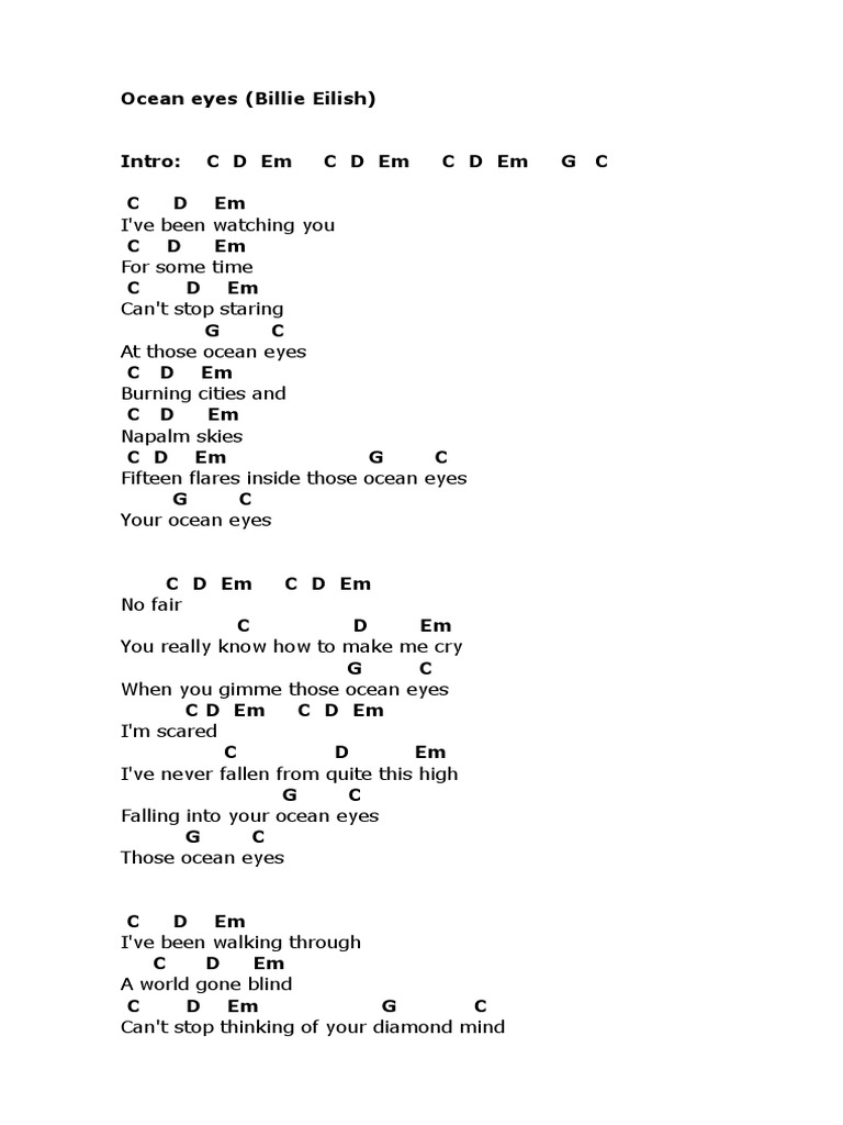 Billie Eilish - Ocean Eyes | PDF