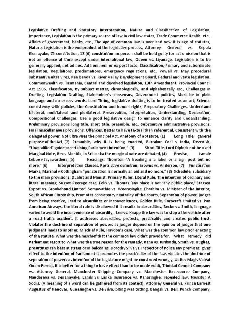 Legislative Drafting and Statutory Interpretation Final Recording | PDF ...