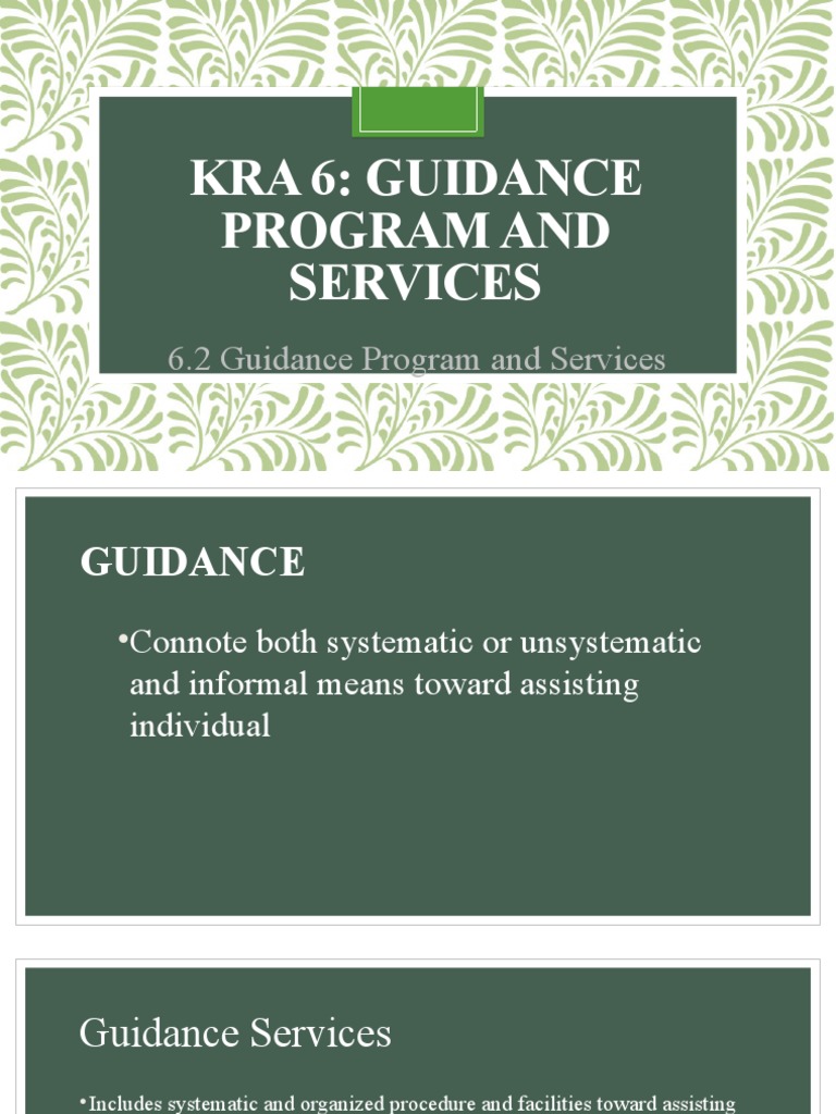 School Guidance Program Overview | PDF | School Counselor | Teaching