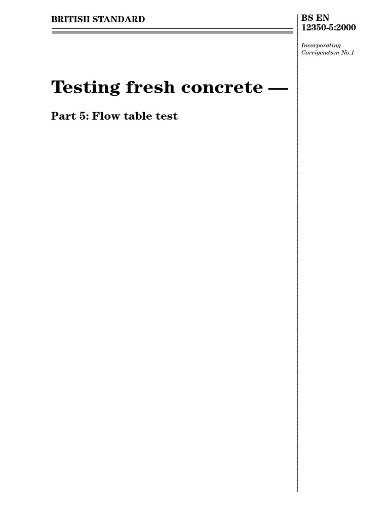 Flow Table Test for Fresh Concrete | PDF | Accuracy And Precision ...