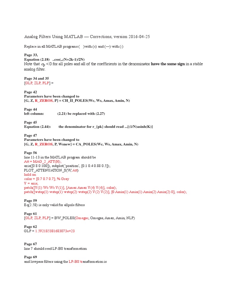 New Updates of The First Ed. | PDF | Algorithms | Signal Processing