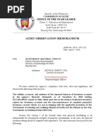 Sample Memorandum Invtry | PDF | Inventory | Audit