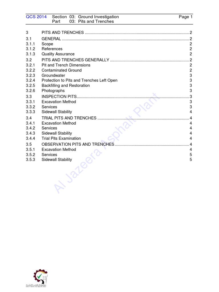 03-3 Pits and Trenches | PDF | Civil Engineering | Nature