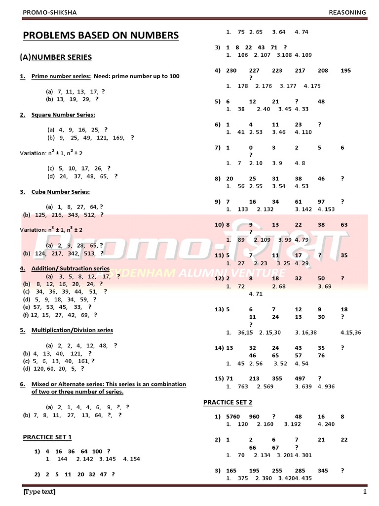Reasoning Question Bank | PDF | Logic | Teaching Mathematics