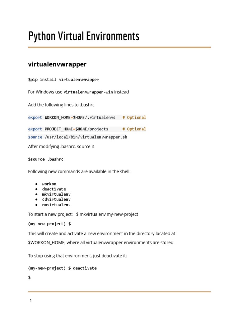 Python Virtual Environments | PDF