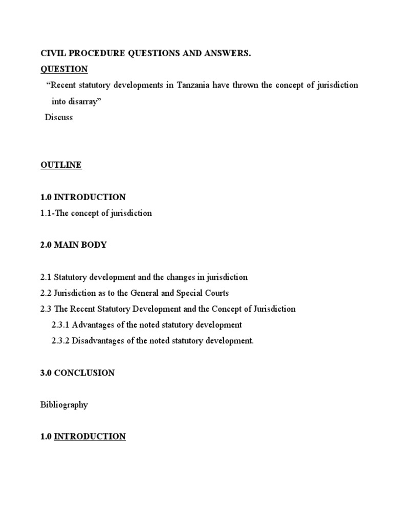 Civil Procedure Questions and Answers | PDF | Lawsuit | Jurisdiction
