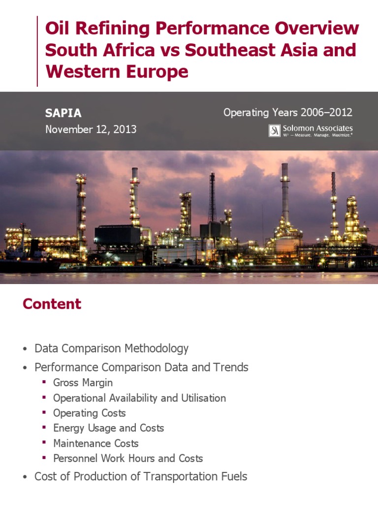 A.2 SAPIA - Stephen Wright - Solomon Assoc | PDF | Oil Refinery ...