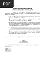 AFFIDAVIT OF NON-AFFILIATION Philippines | PDF