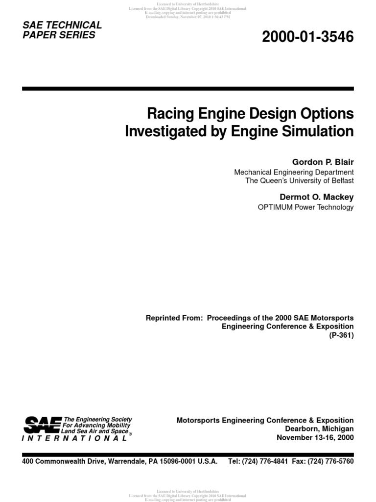 200-01-3546 Racing Engine Design Options Investigated by Engine ...