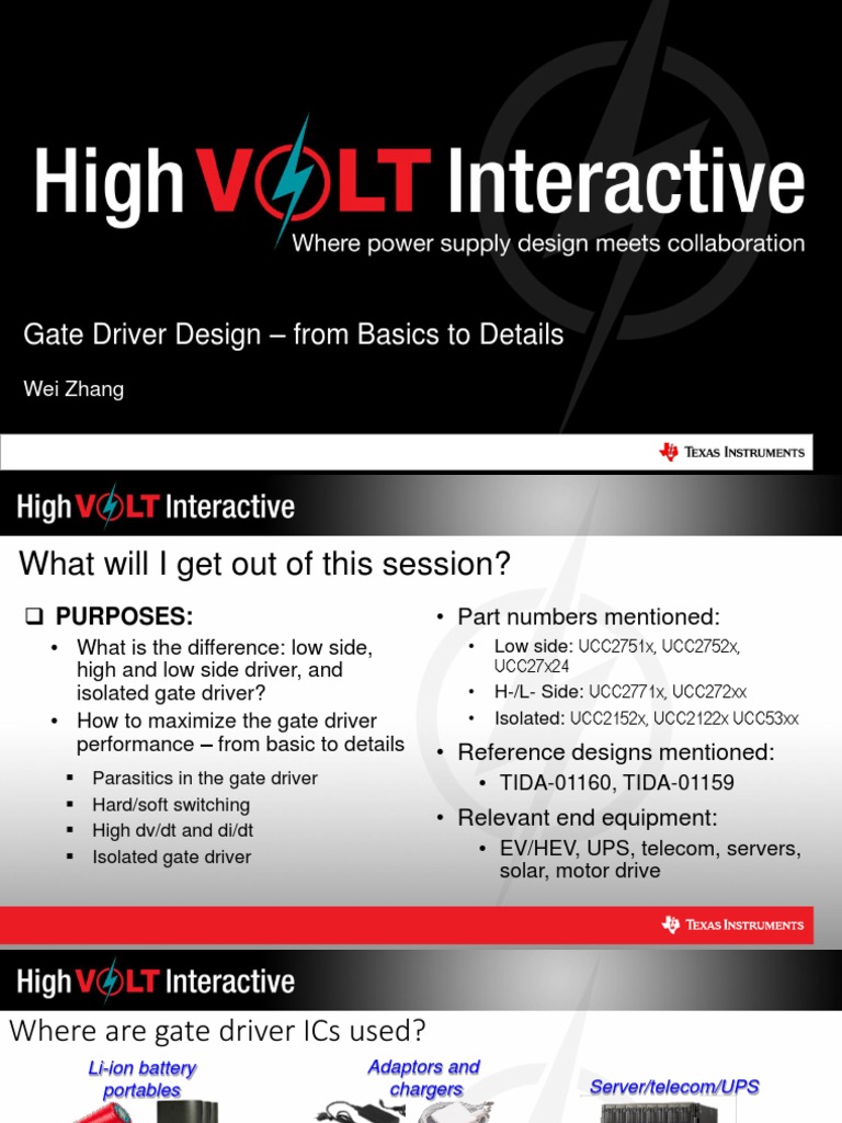 Gate Driver Design - From Basics To Details: Wei Zhang | PDF | Field ...