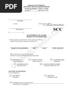 FORM 01 - SCC Statement of Claim | PDF | Judiciaries | Public Law