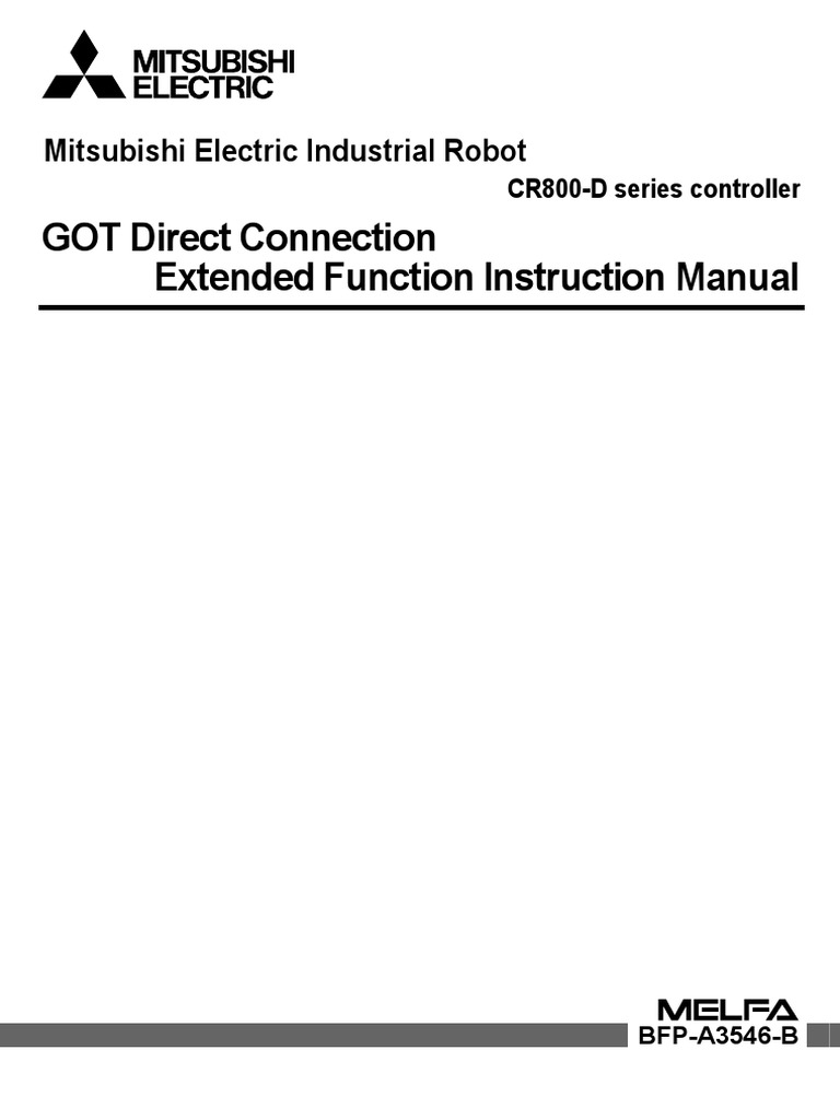 CR800 Controller - GOT Direction Connection Manual Bfp-A3546b | PDF ...